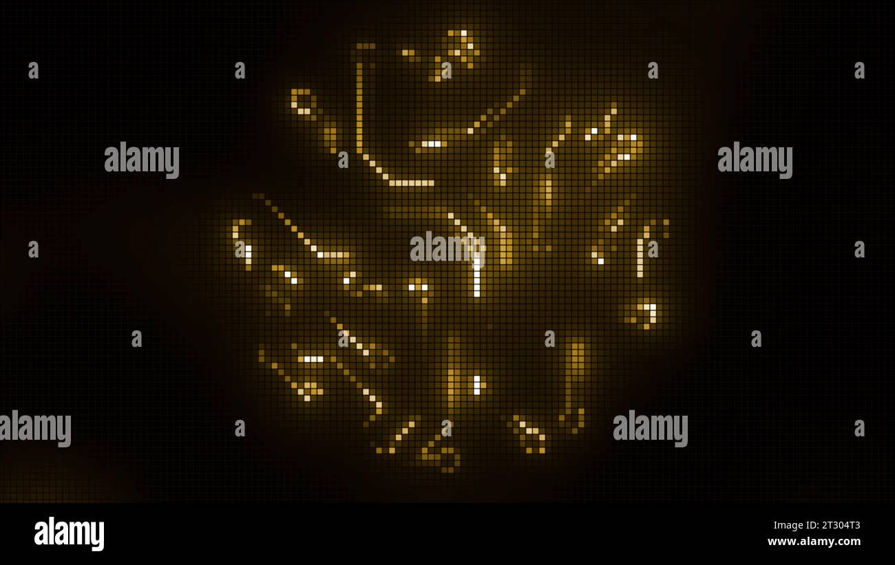 Circuit Board with moving electrons. Motion. Data Flow Loop Background Animation. Artificial ...