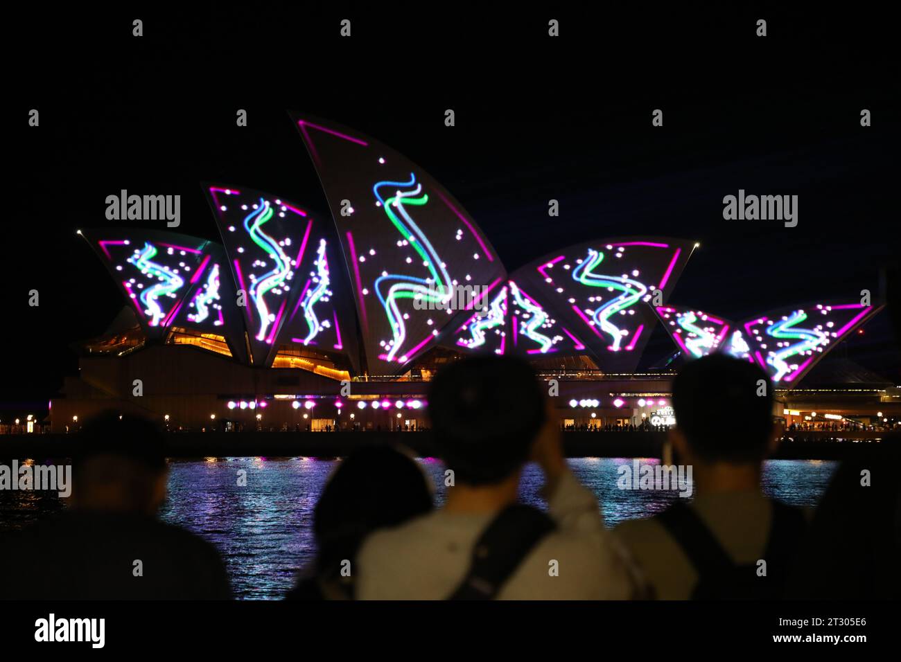 Sydney, Australia. 22nd October 2023. Final night of projections to ...