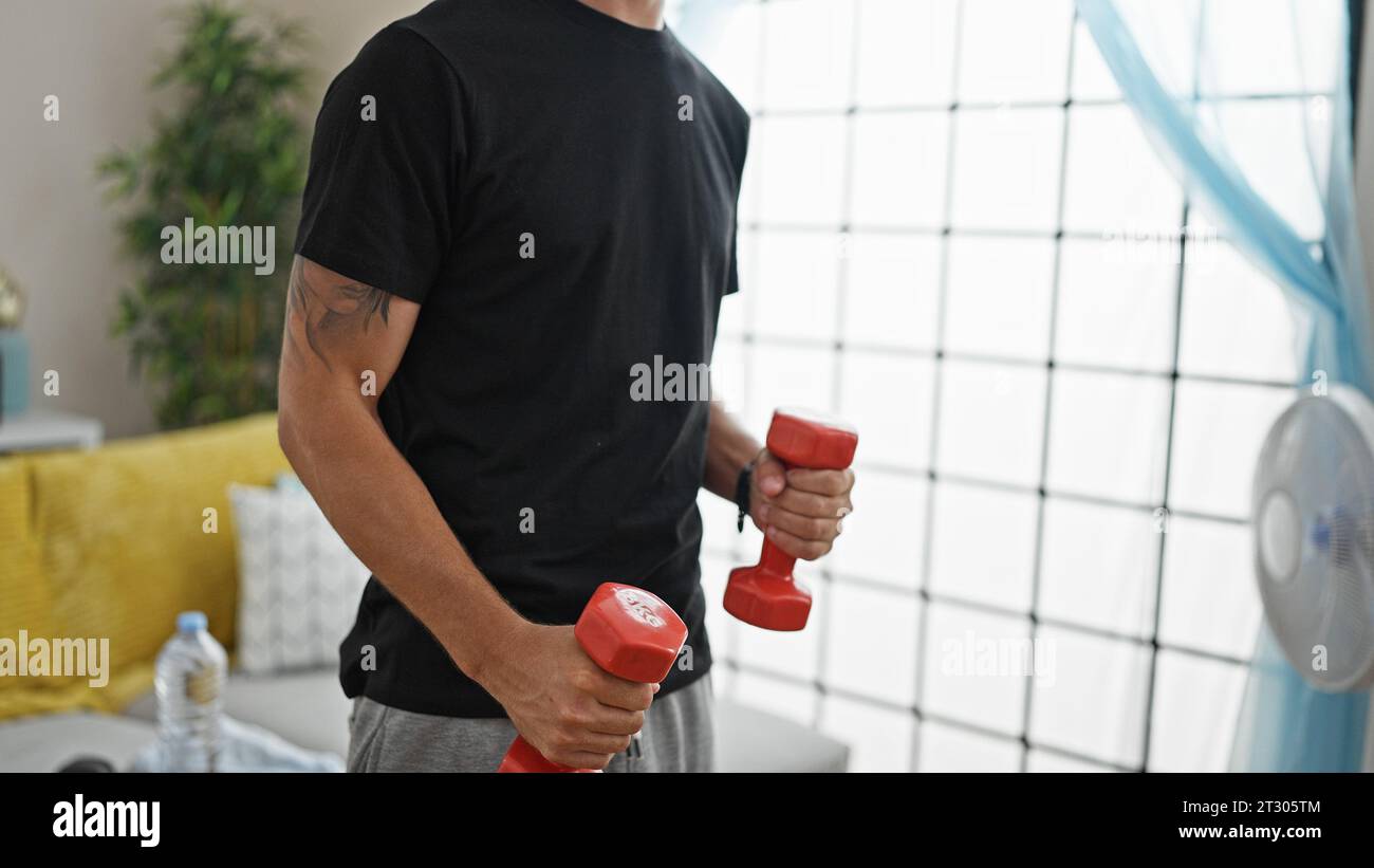 Young hispanic man stretch hi-res stock photography and images - Alamy