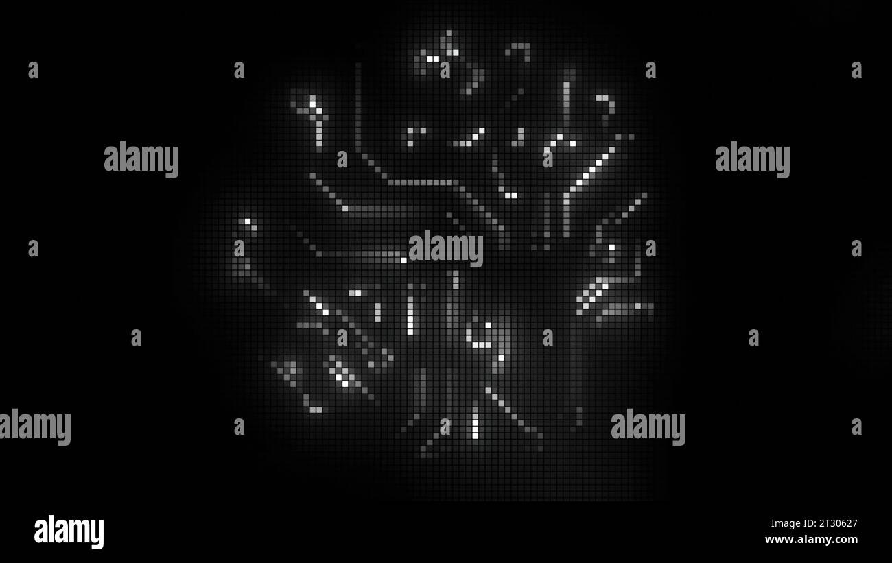 Circuit Board with moving electrons. Motion. Data Flow Loop Background Animation. Artificial ...