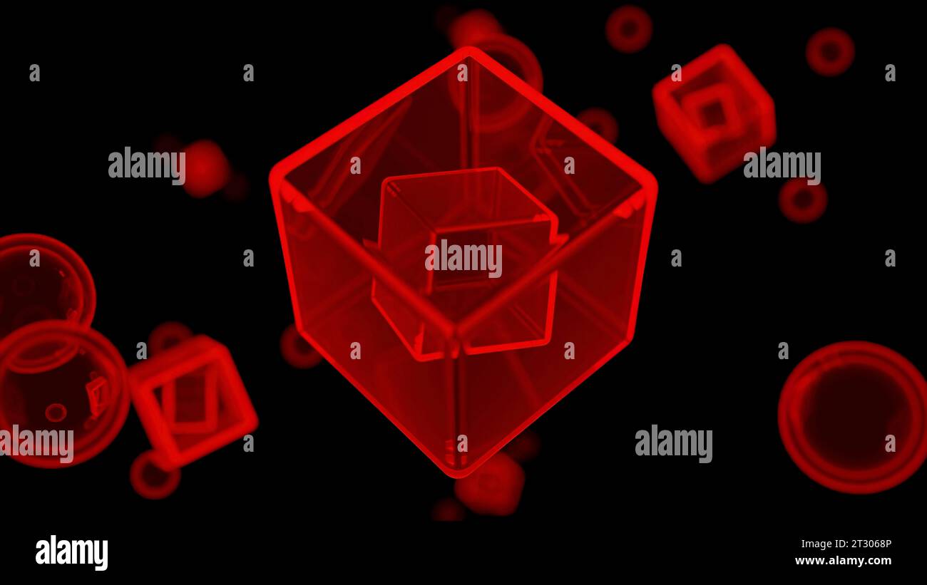 Spinning 3d cube icon animation hi-res stock photography and images - Alamy