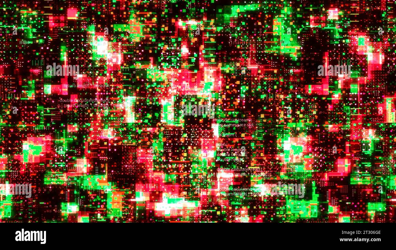 Technology mosaic texture. Motion. Colorful pixelated pattern with ...