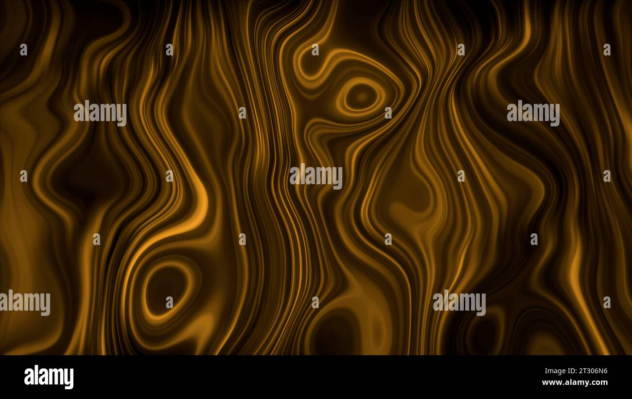 Golden retro wavy screen with moving shapes. Motion. Monitor with ...