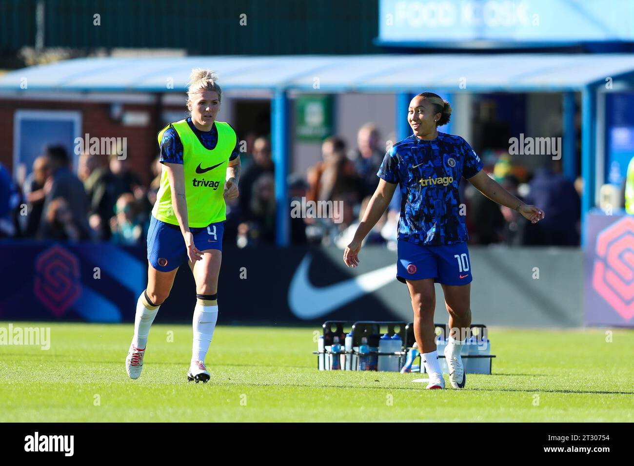 Chelsea's Lauren James (left) and Chelsea's Millie Bright (right ...