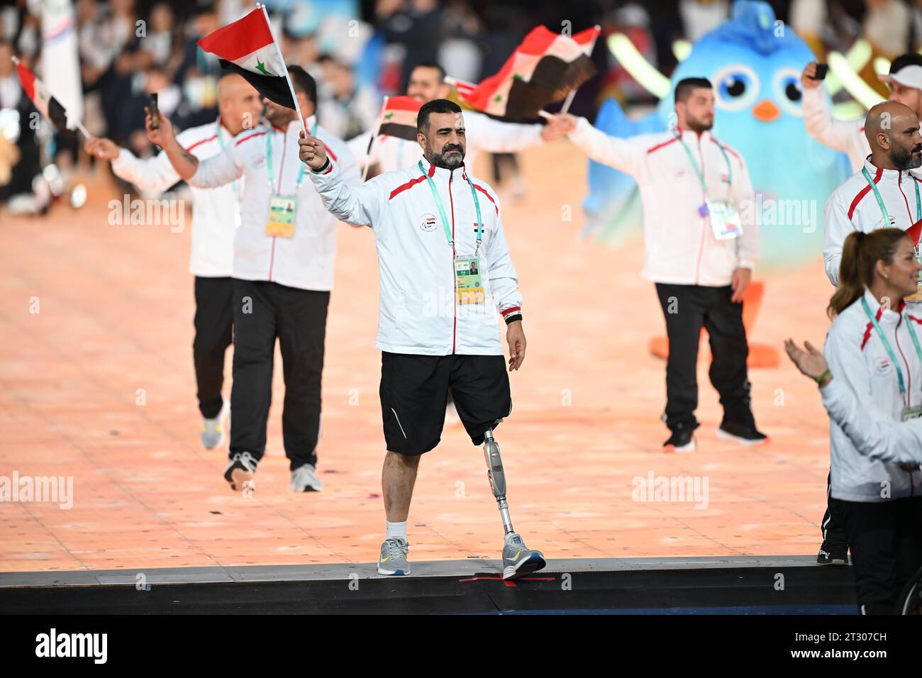 Hangzhou. 22nd Oct, 2023. Delegation of Syria parade into the Hangzhou ...