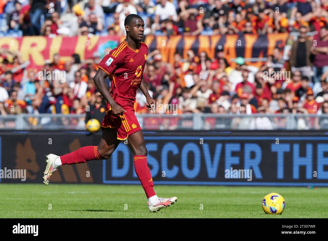Rome, Italy. 22nd Oct, 2023. Evan Ndicka of AS Roma during the Serie A ...
