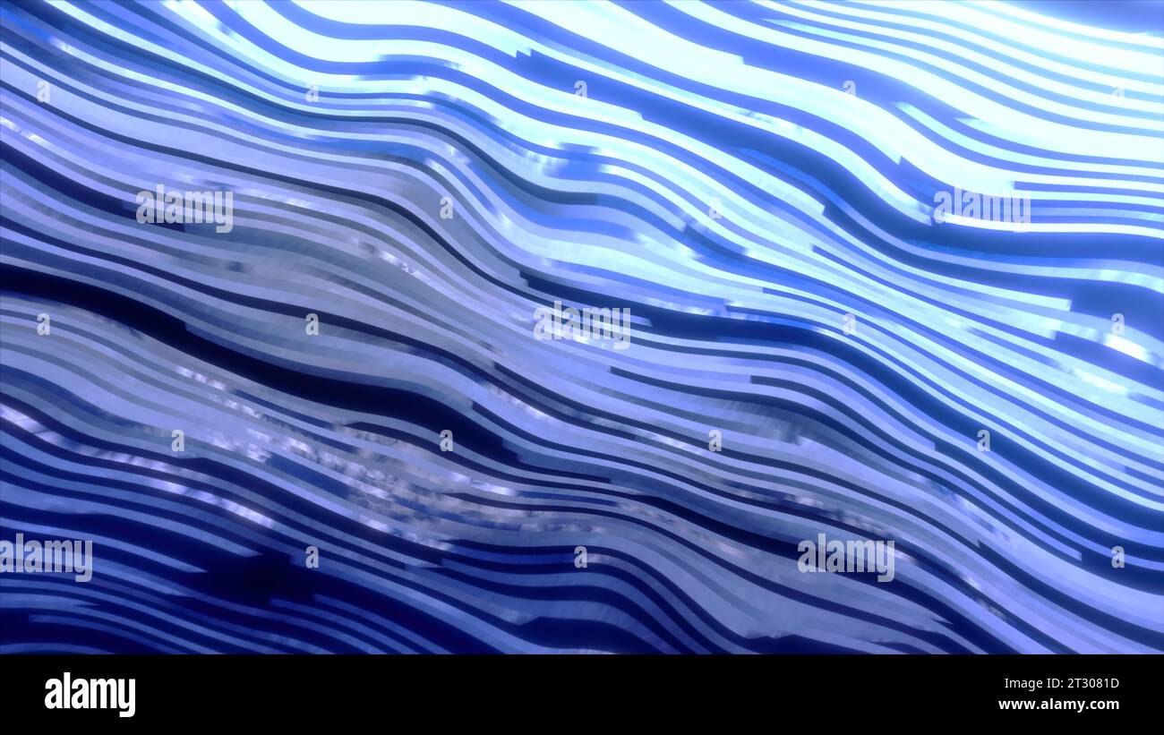 Bending wavy stripes moving fast. Motion. Glowing wave like lines ...