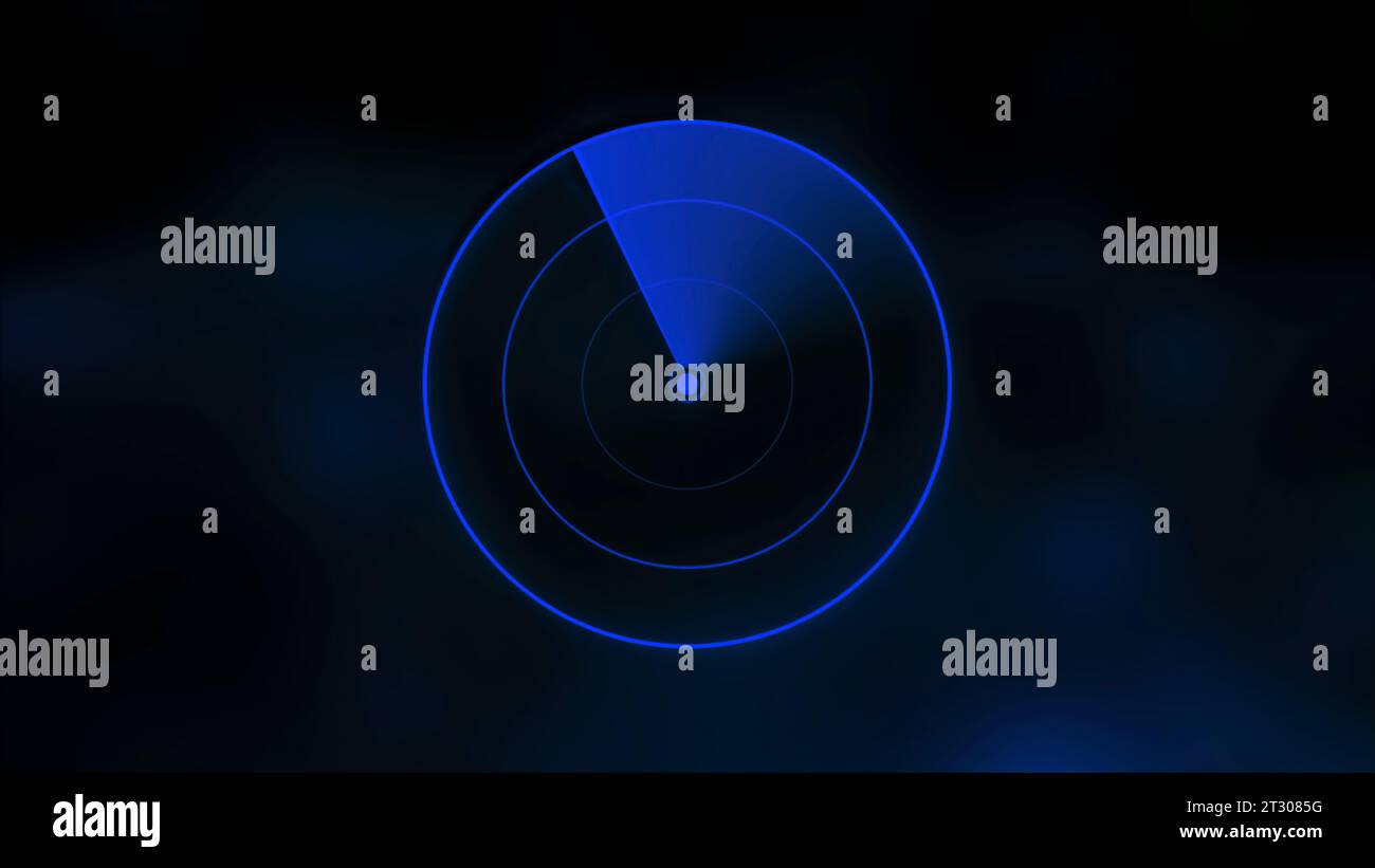 Blue radar Navigation is looking for objects. Motion. Simple radar ...