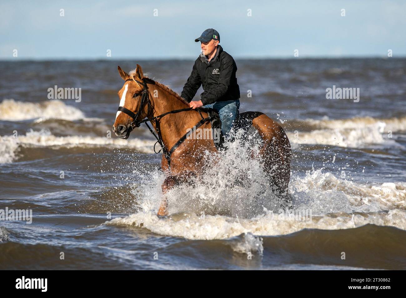 Southport, Merseyside, 22nd October 2023. Calm after the storm as Alex ...