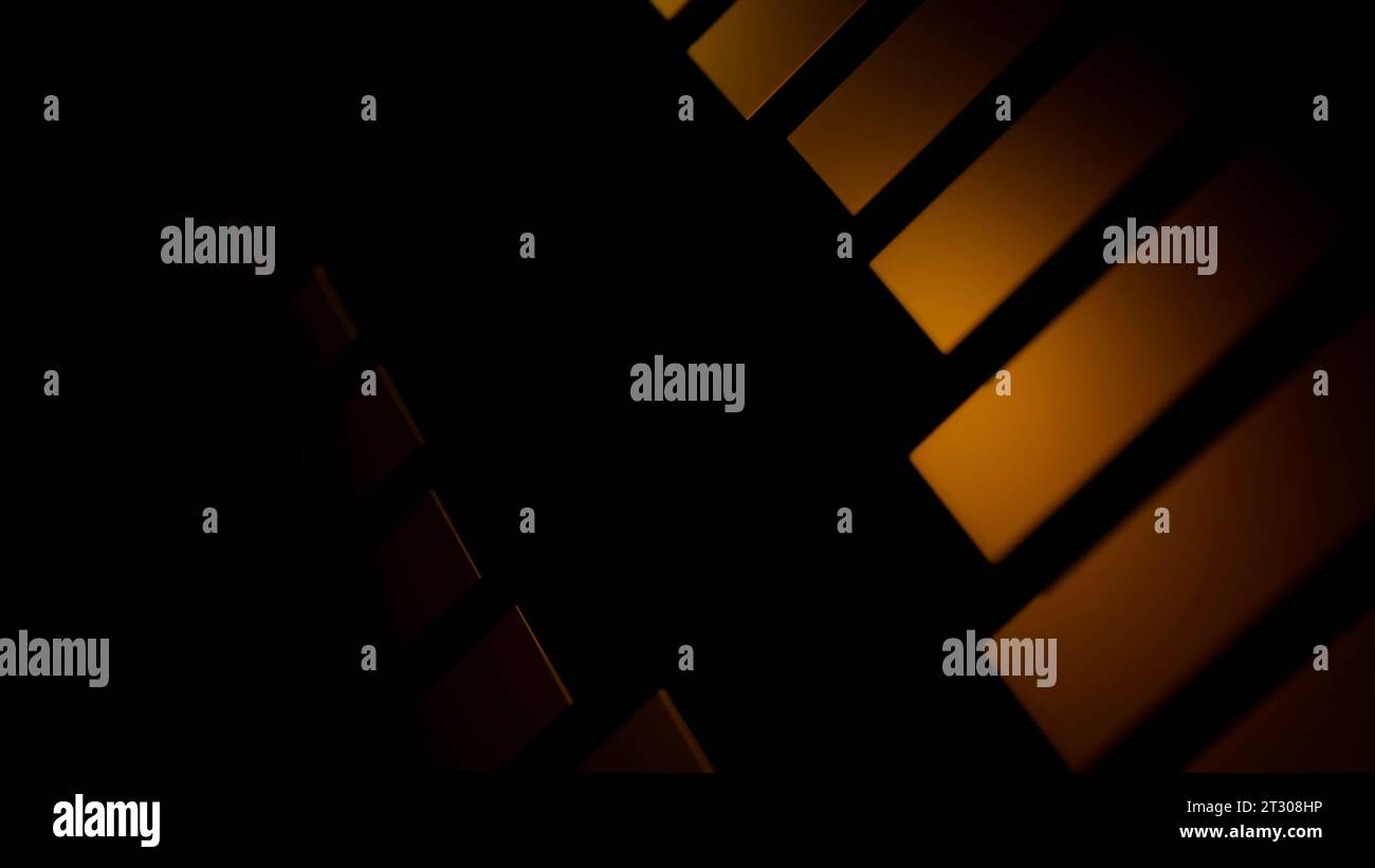 Black background with orange and pink lines. Design. Slowly closing ...