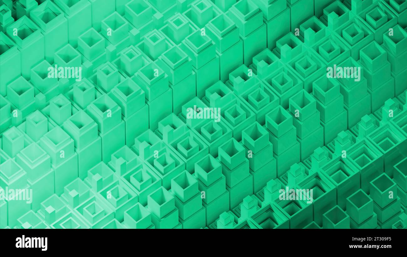 Green and turquoise bright backgrounds. Design. Bright lines of squares ...