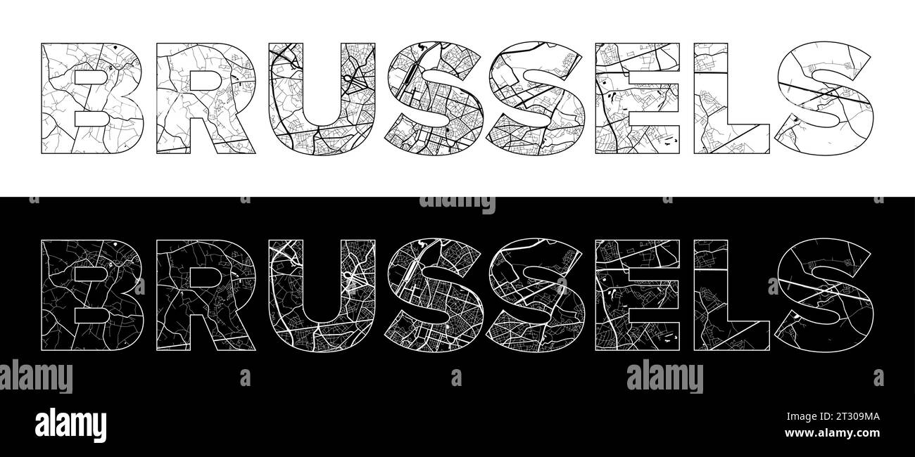 Brussels city name Stock Vector Images - Alamy
