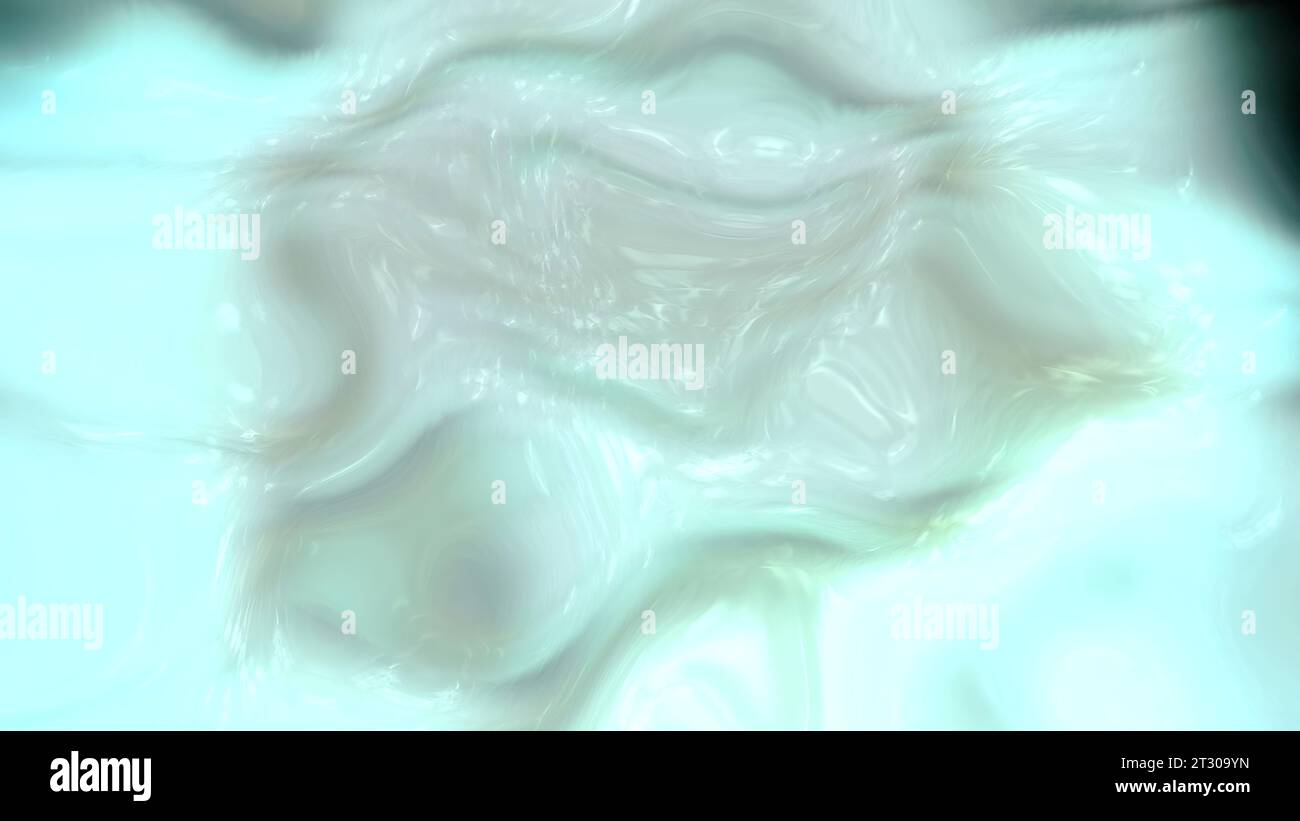 Green and yellow goo. Motion. Light slime made in 3d format that is ...