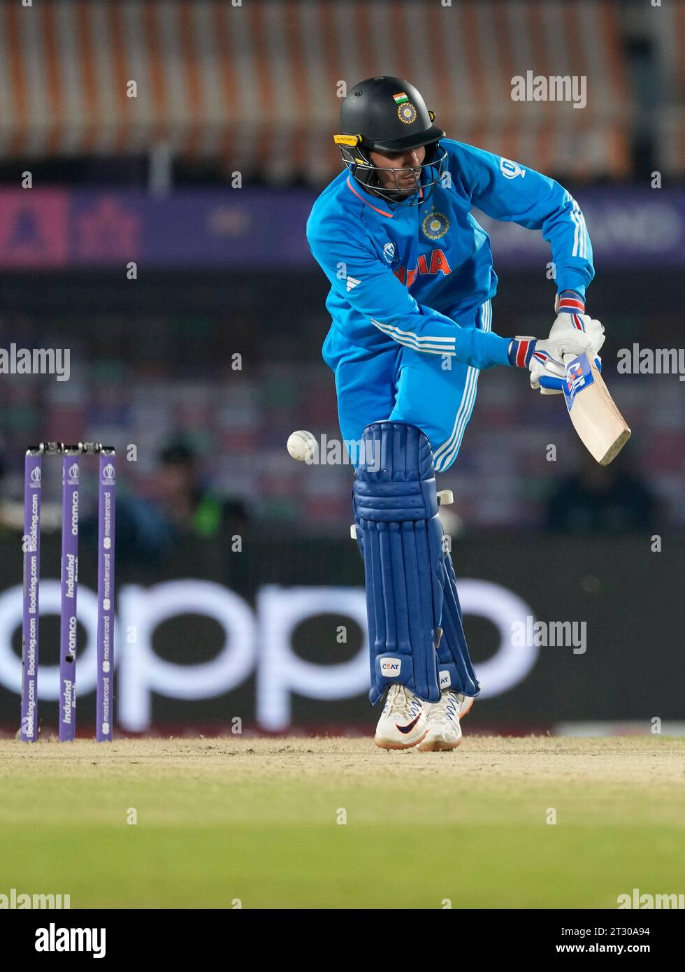 India's Shubman Gill bats during the ICC Men's Cricket World Cup match ...
