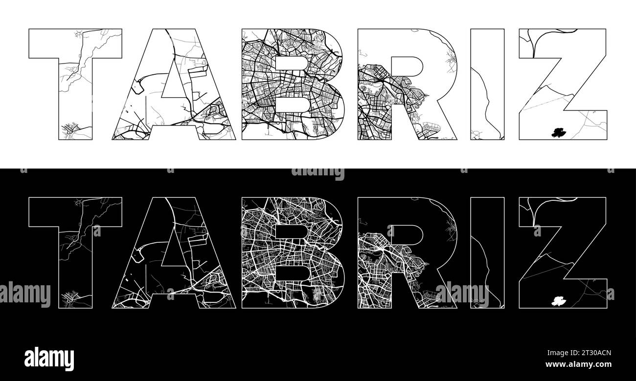 tabriz iran map