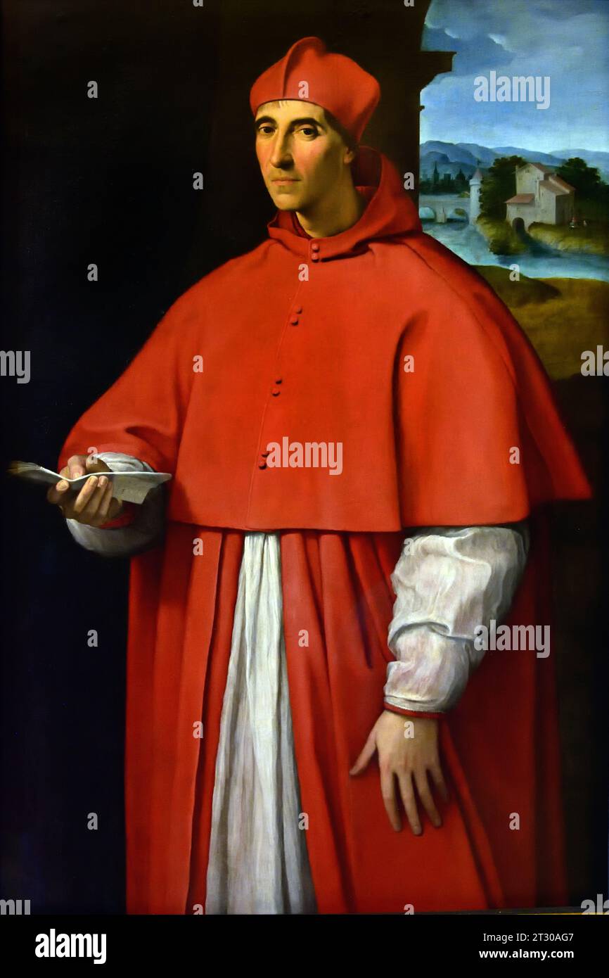 Portrait of Cardinal Alessandro Farnese 1509 Raphael (Urbino 1483 ...