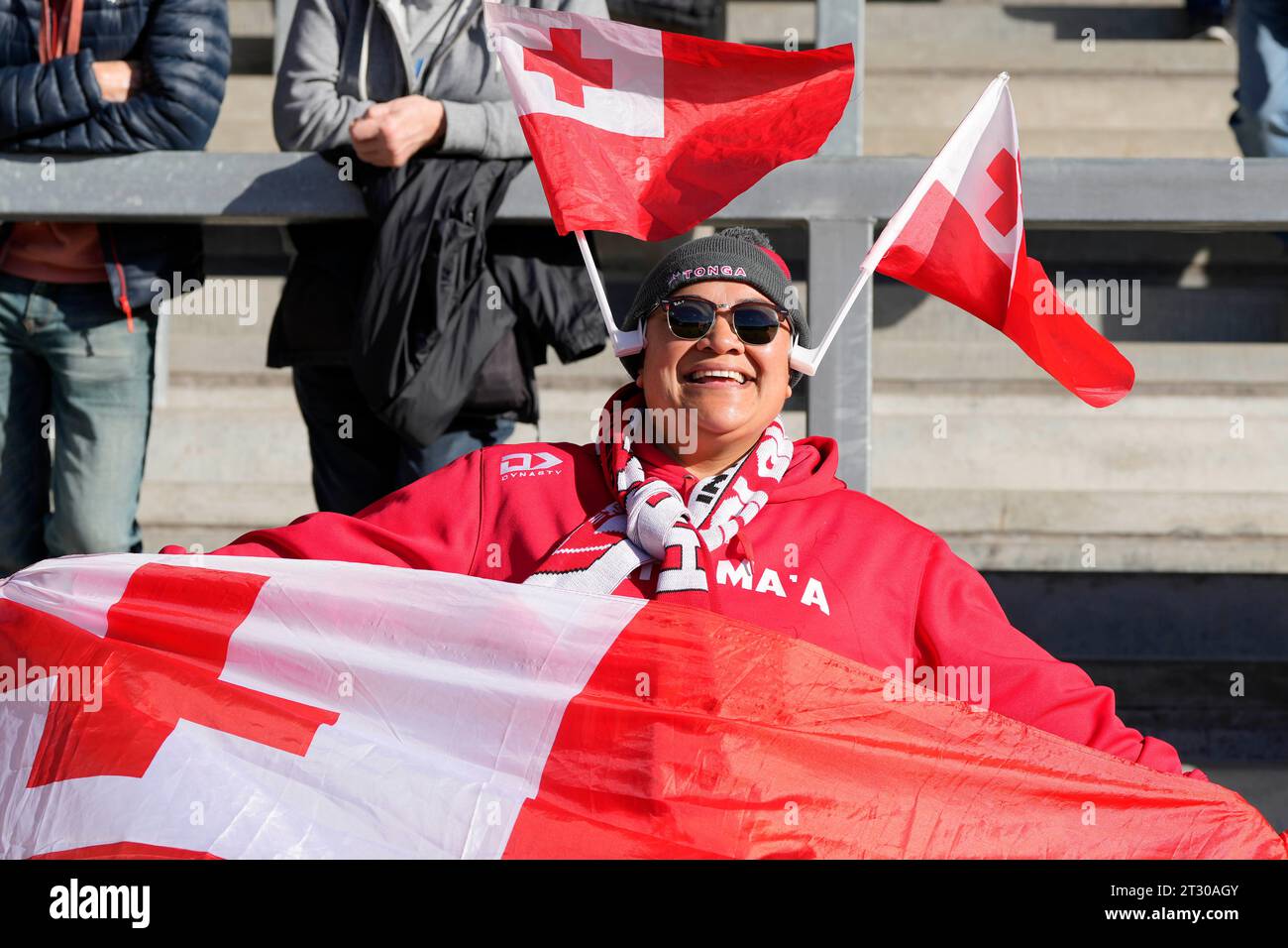 A Tonga fan before the Rugby League International match England vs ...