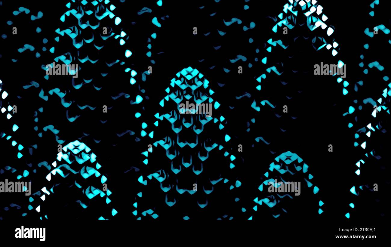 Black background with green and yellow sequins. Design. Moving bright ...