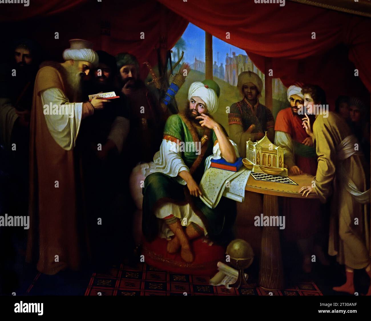 Harun al-Rashid in his Tent with the Wise Men from the East, by Gaspare ...