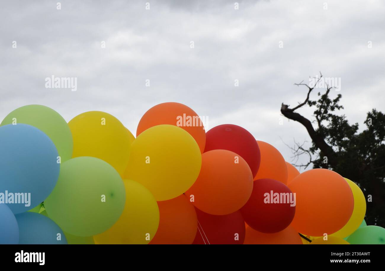 Balloons party backdrop hi-res stock photography and images - Alamy