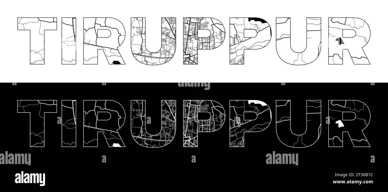Tiruppur map Black and White Stock Photos & Images - Alamy