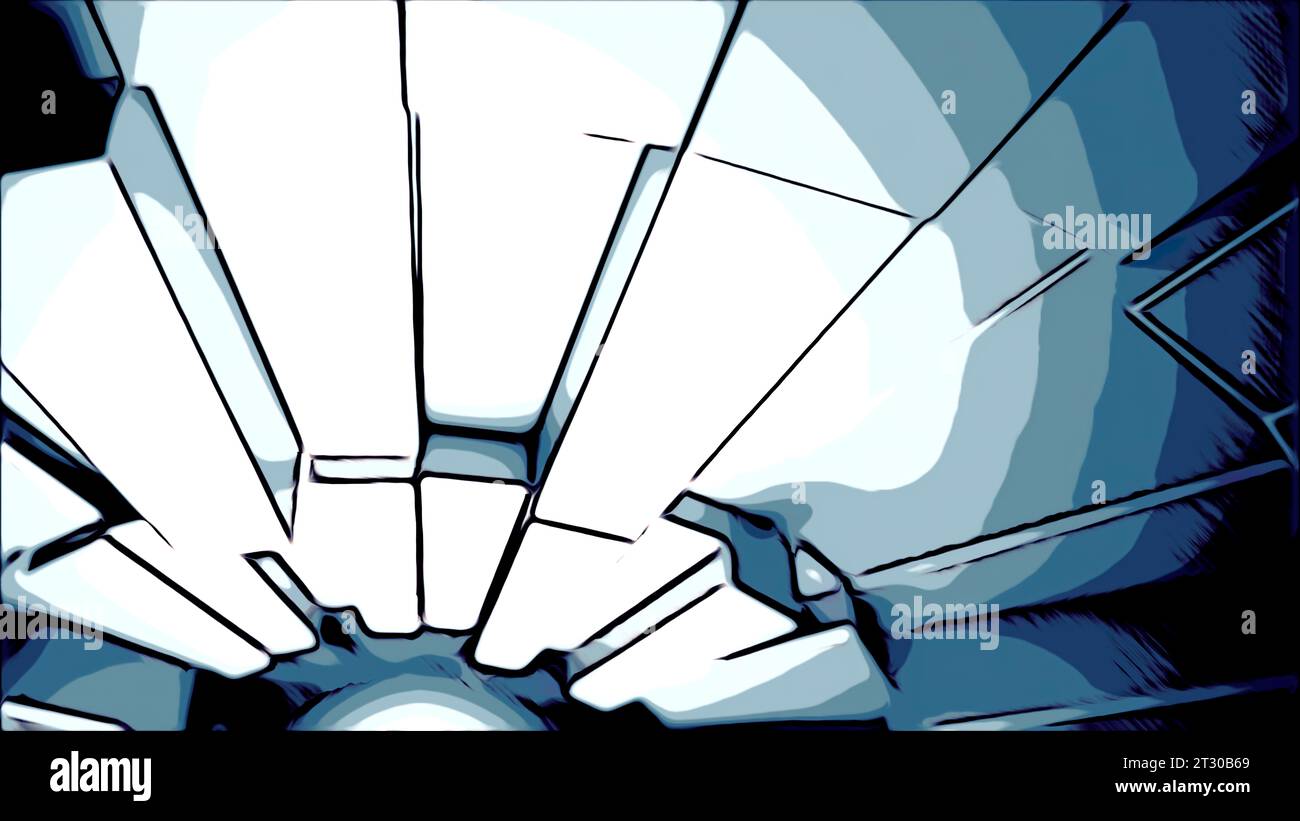 Green and blue moving stripes. Design. Bright light strips fastened ...