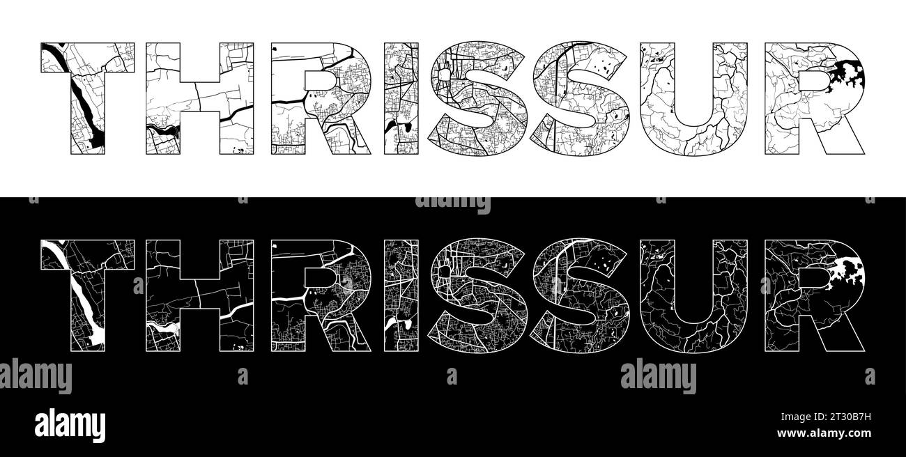 Thrissur map Stock Vector Images - Alamy