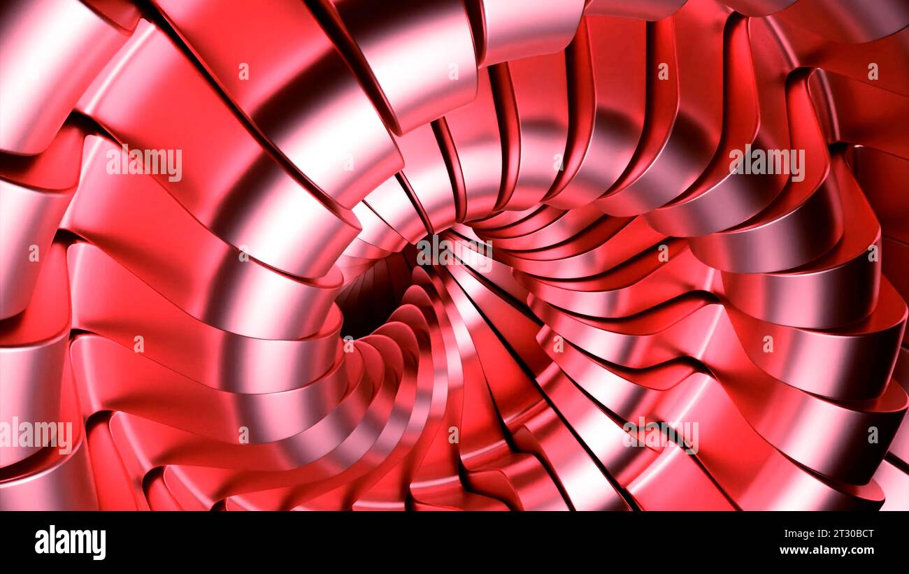 Pink bright animation. Design. A huge pigtail of elements of bright ...