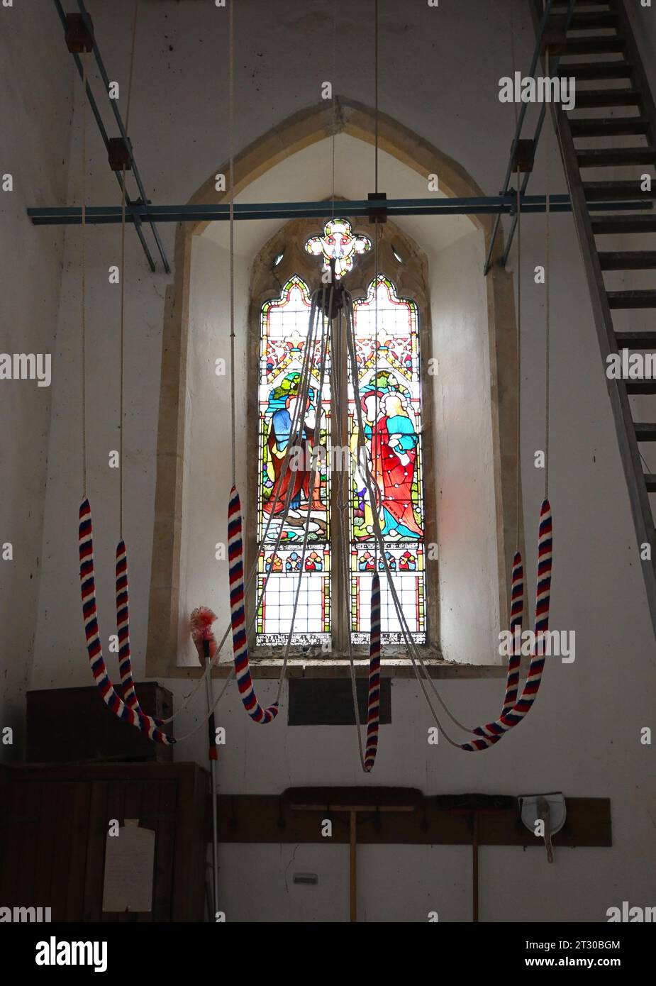Church bell ropes ringing hi-res stock photography and images - Alamy