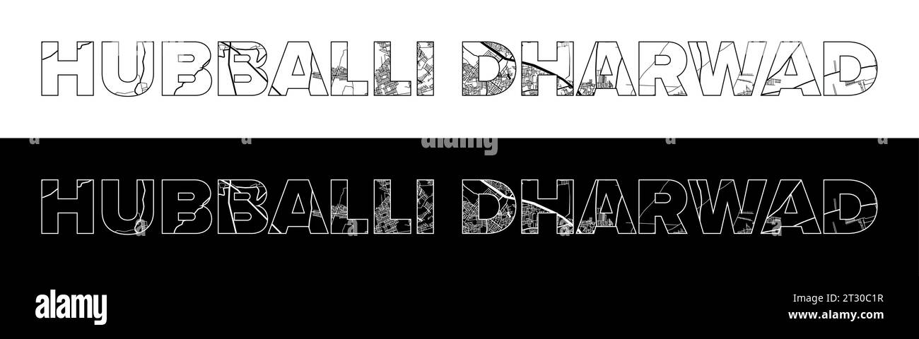 Hubballi dharwad map hi-res stock photography and images - Alamy