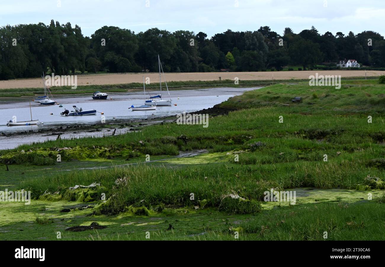 boats on the river deben, woodbridge Stock Photo - Alamy