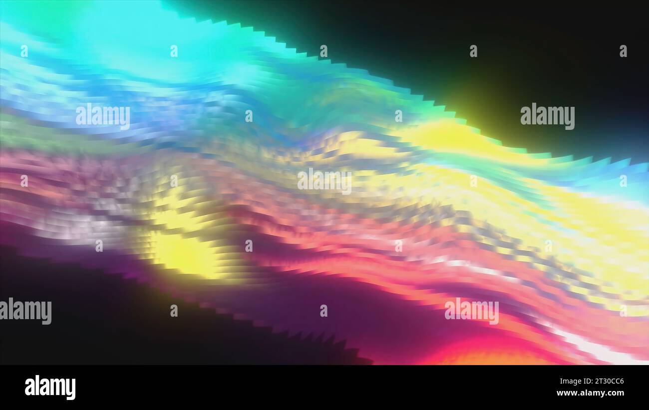 Moving rainbow electro wave. Motion. Rainbow electric wave moves in ...