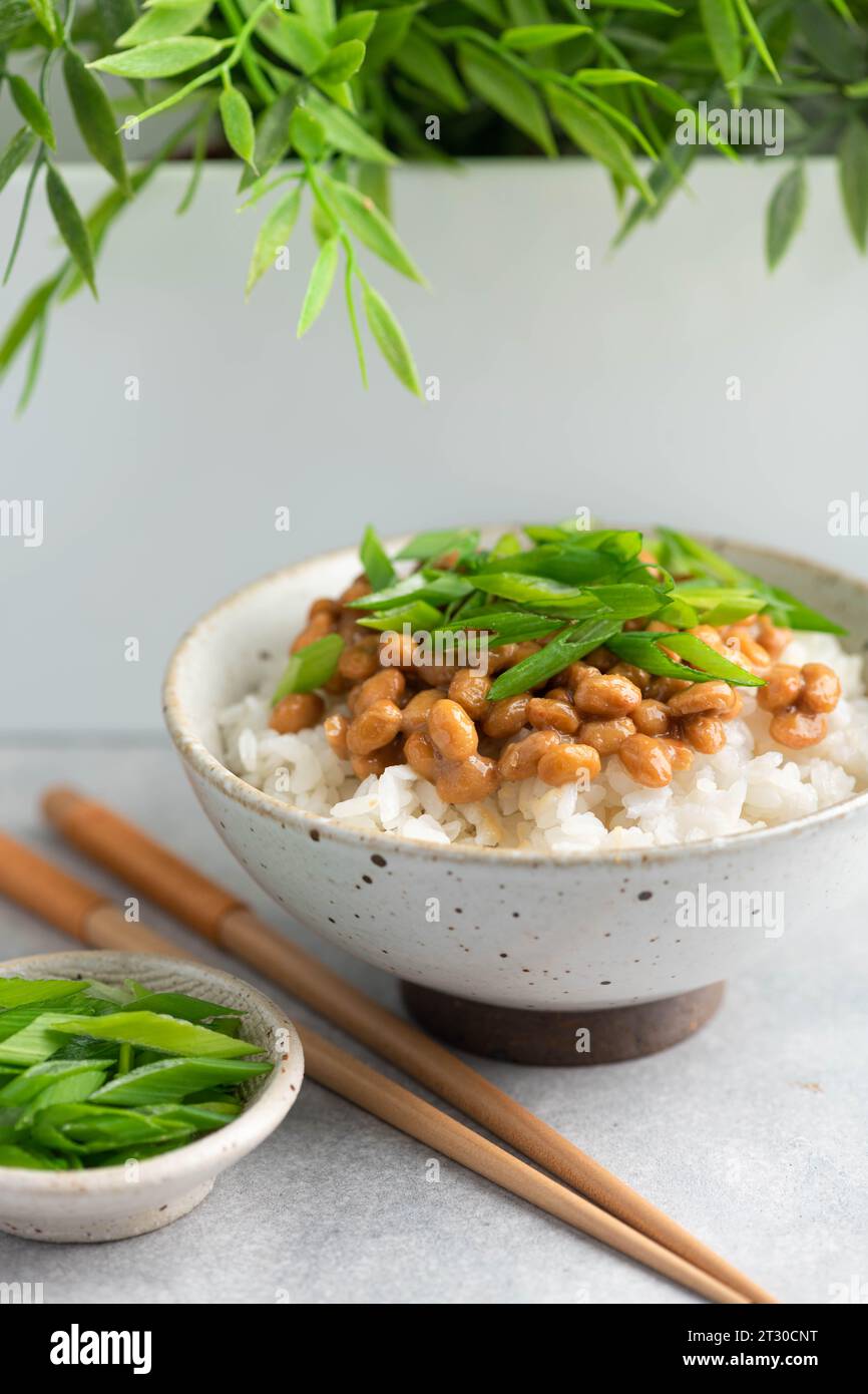 Natto, Japanese fermented soybeans Stock Photo - Alamy