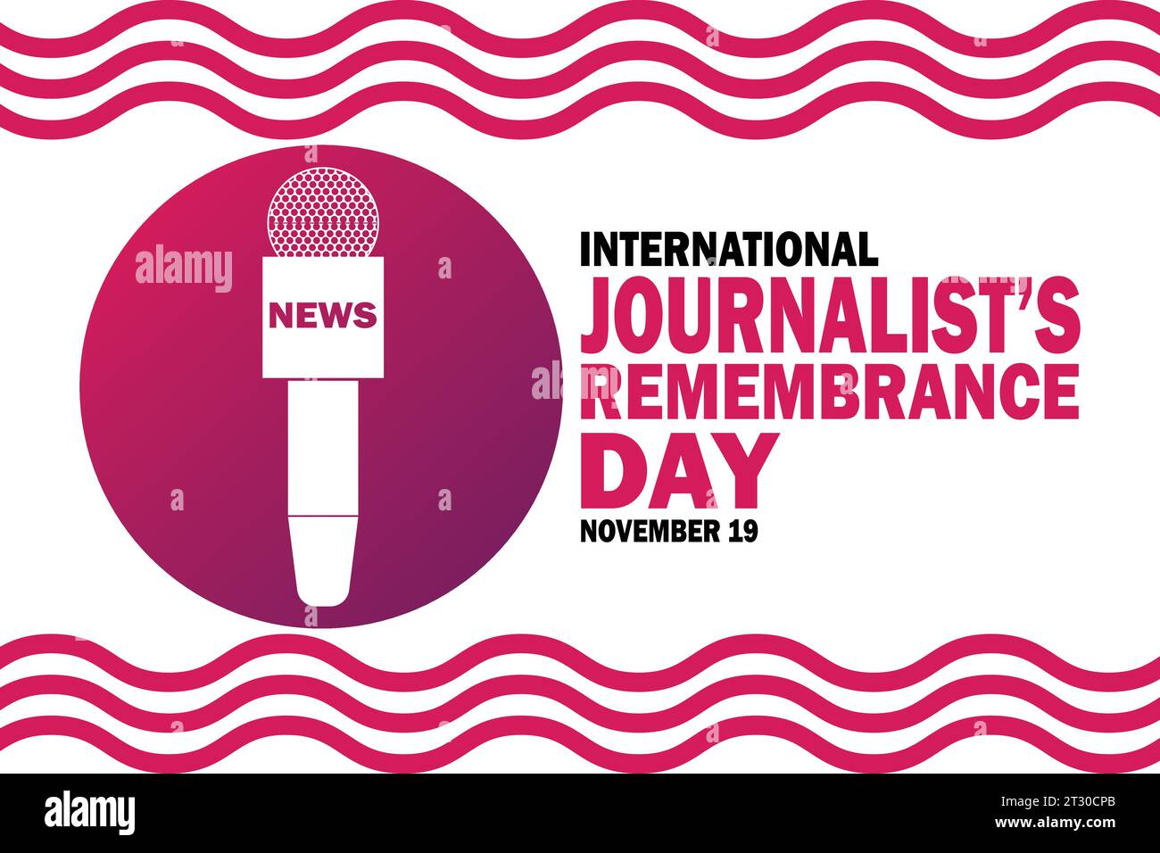 International Journalists Remembrance Day. November 19. Holiday concept. Template for background ...