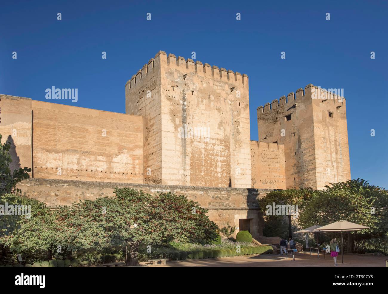 the fortress and palace of the alhambra in granada andalucia spain ...
