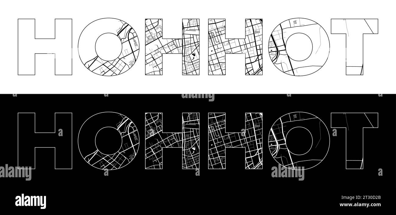 Hohhot map Stock Vector Images - Alamy