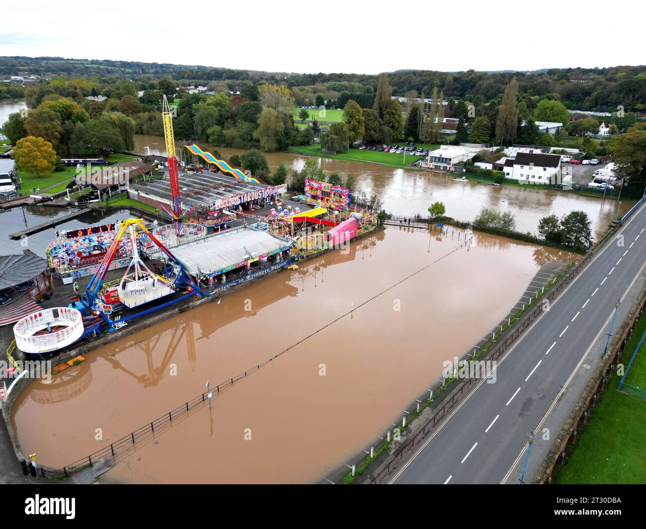 Floods river severn aerial view hi-res stock photography and images - Alamy