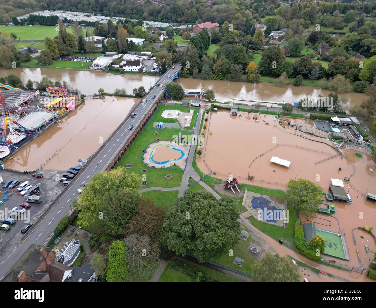 Floods river severn aerial view hi-res stock photography and images - Alamy