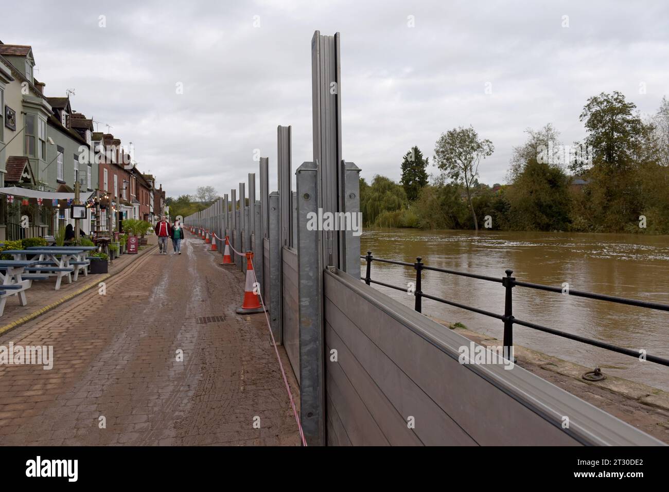 Bewdley Worcestershire 22nd October 2023 Flood Barriers Have Been