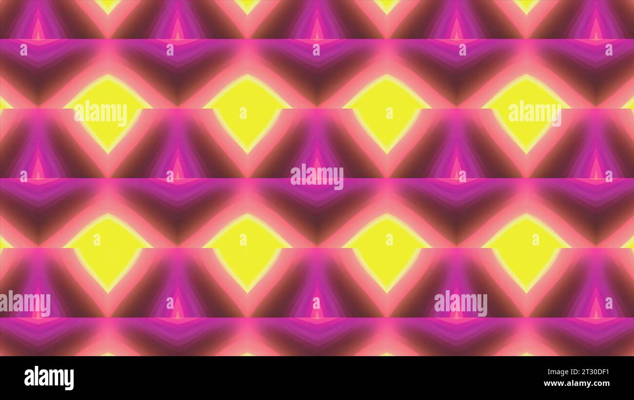 Psychedelic flashing pattern with bright flashes. Motion. Kaleidoscopic pattern with geometric ...