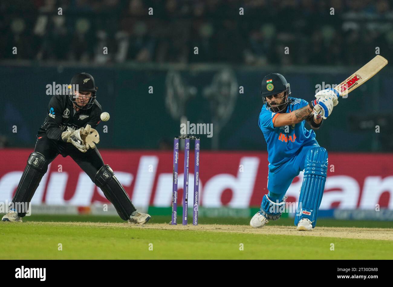India's Virat Kohli bats during the ICC Men's Cricket World Cup match ...