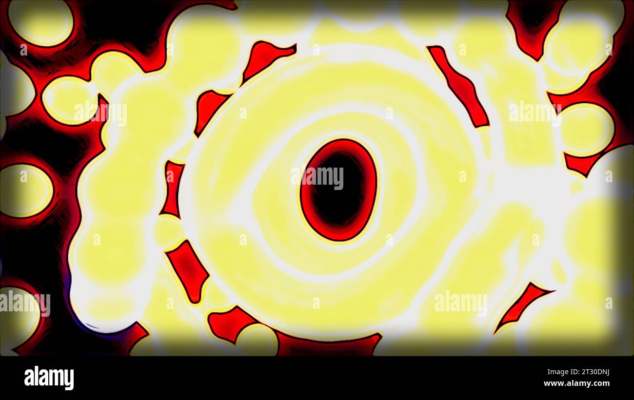 Abstract tunnel of molecular particles. Design. Glowing molecules ...