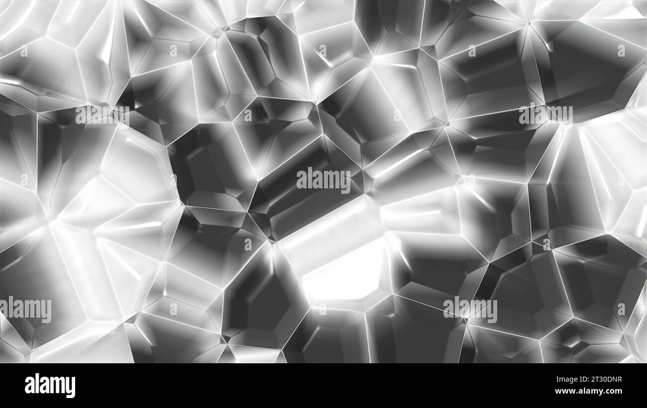 Crystal geometric molecules. Motion. 3D geometric shapes with crystal ...