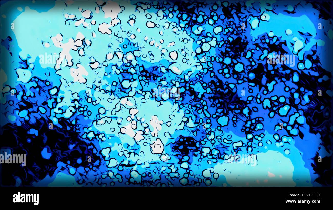 Abstract animation of moving bacteria in cartoon style. Motion. Cartoon ...