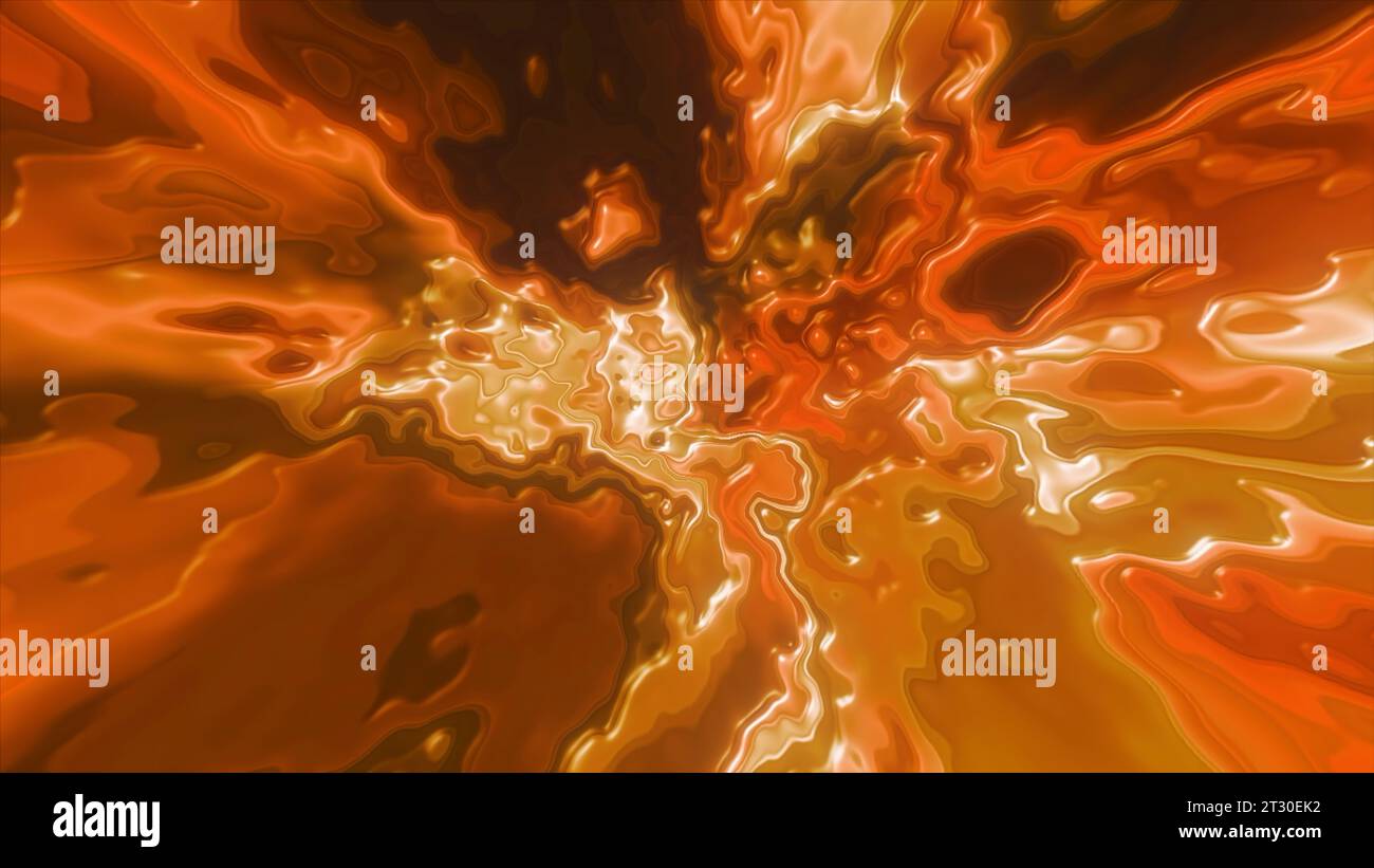 Moving pattern of liquid layers. Motion. Glowing layers of moving fluid ...