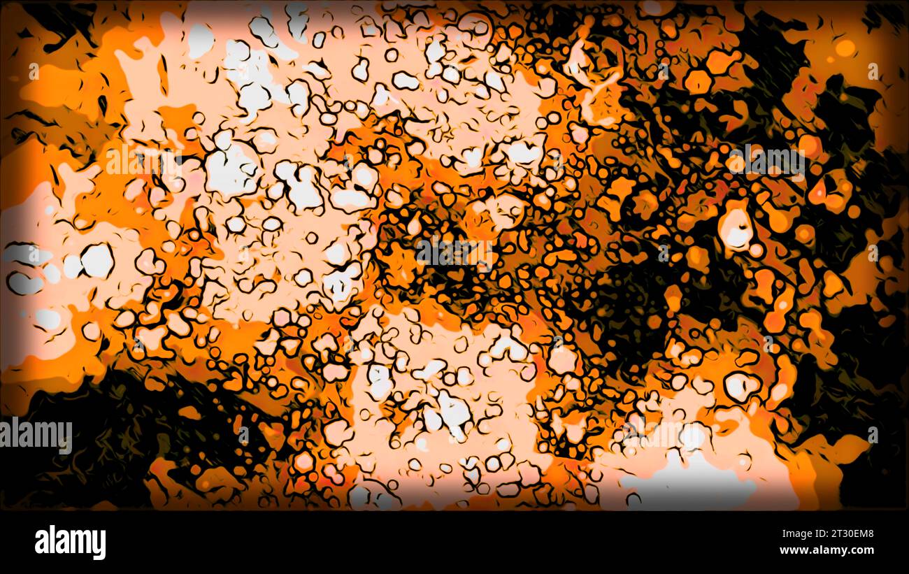 Abstract animation of moving bacteria in cartoon style. Motion. Cartoon ...