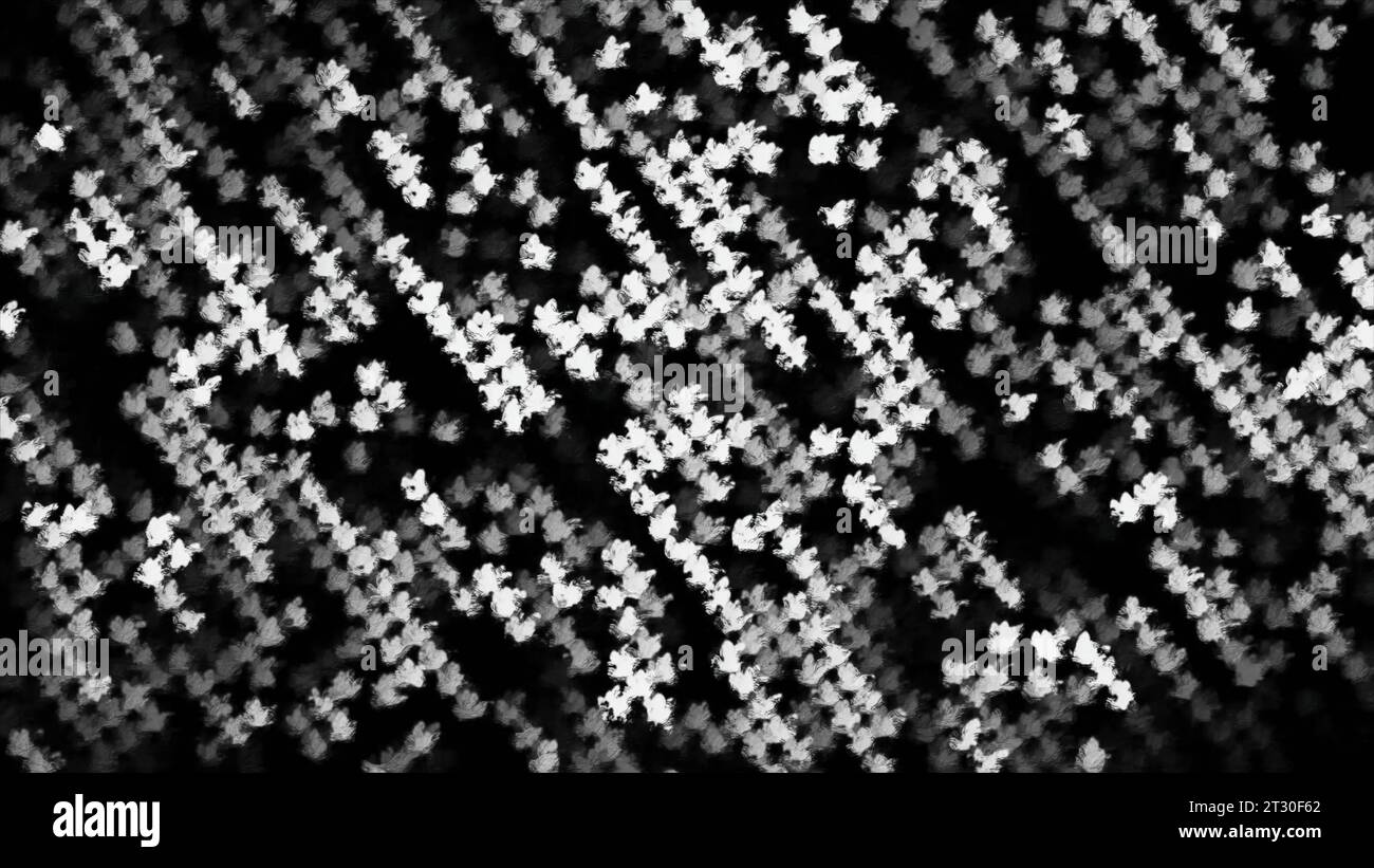 Black and white flashing dots. Motion. Monochrome dots blink in disco ...