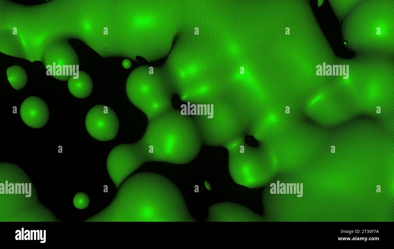 Moving liquid on black background. Design. Liquid 3d matter with ...