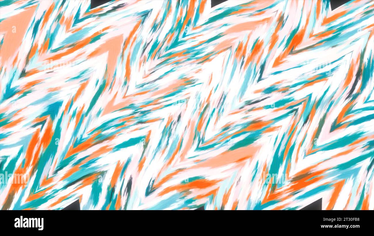 Colorful moving stripes in wavy stream of zigzags. Motion. Hypnotic ...