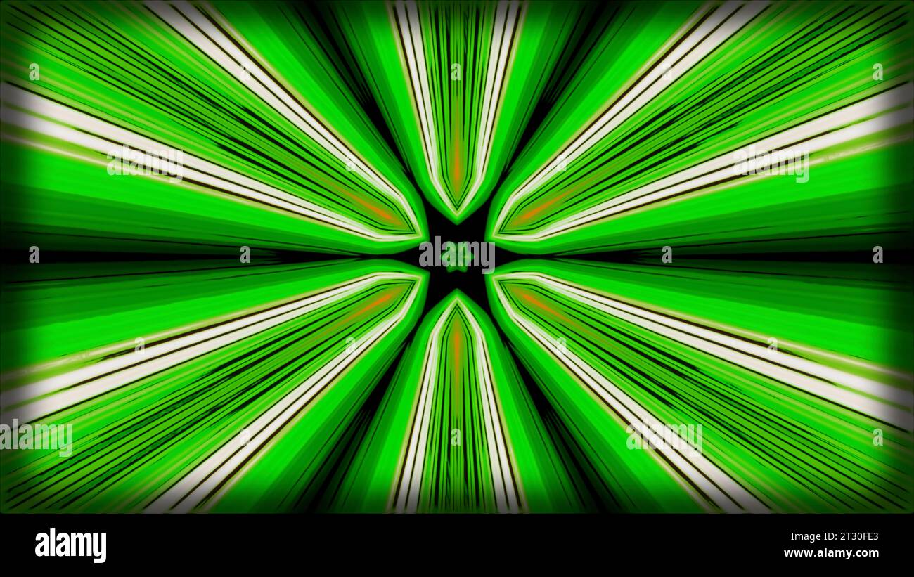 Psychedelic animation with bright flower pattern and tunnel. Motion ...